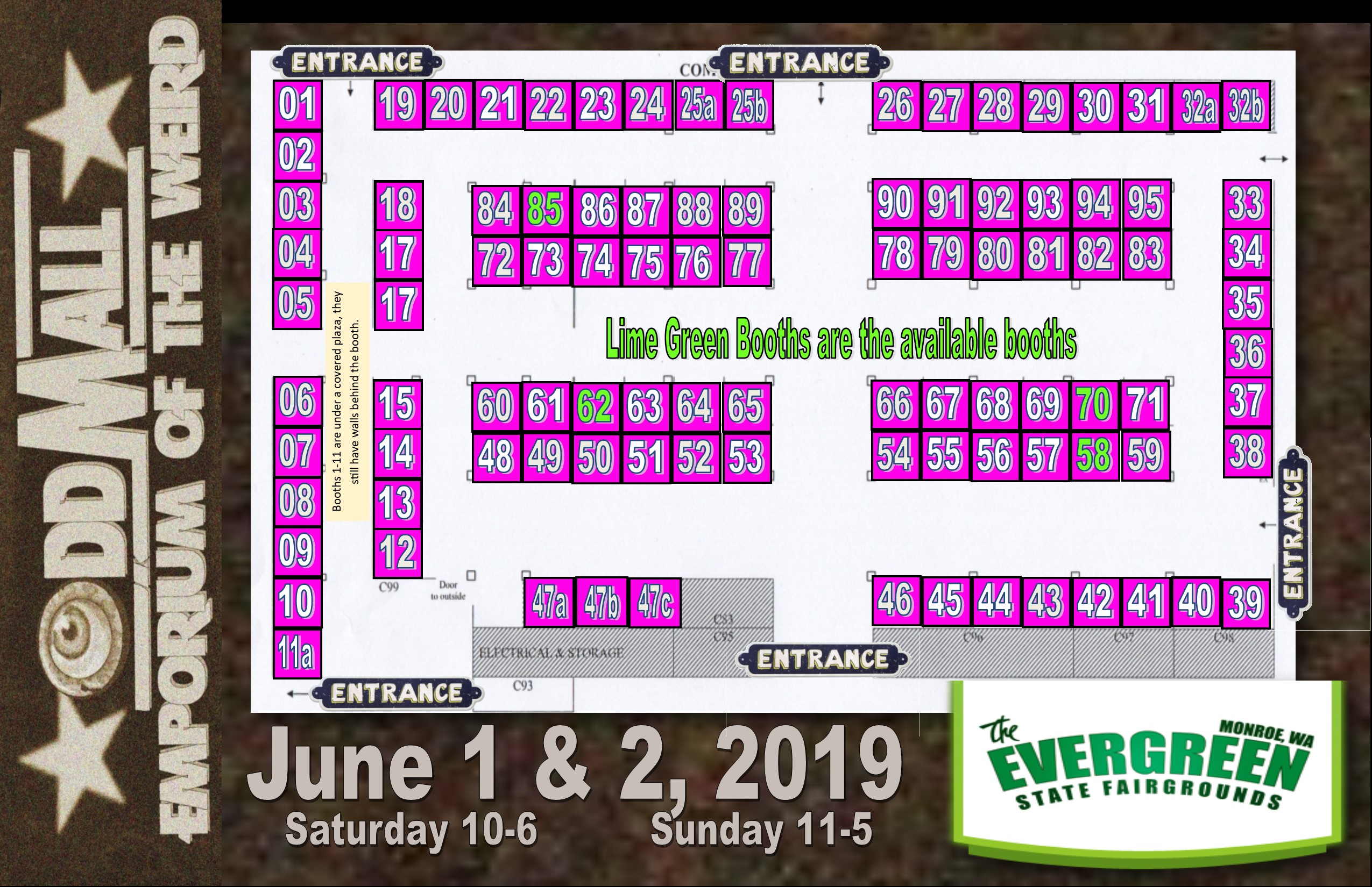 June 1 & 2, 2019 – Evergreen State Fairgrounds – ODDMALL Emporium Of ...